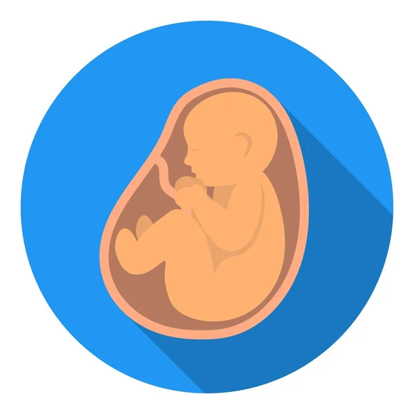 Fetus icon in cartoon style isolated on white background. Pregnancy ...