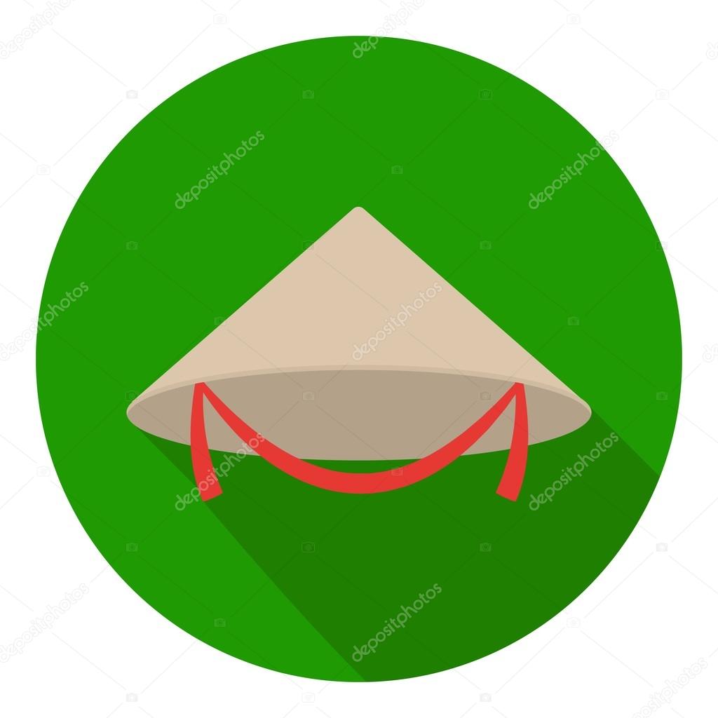 Conical hat icon in flat style isolated on white background. Hats ...