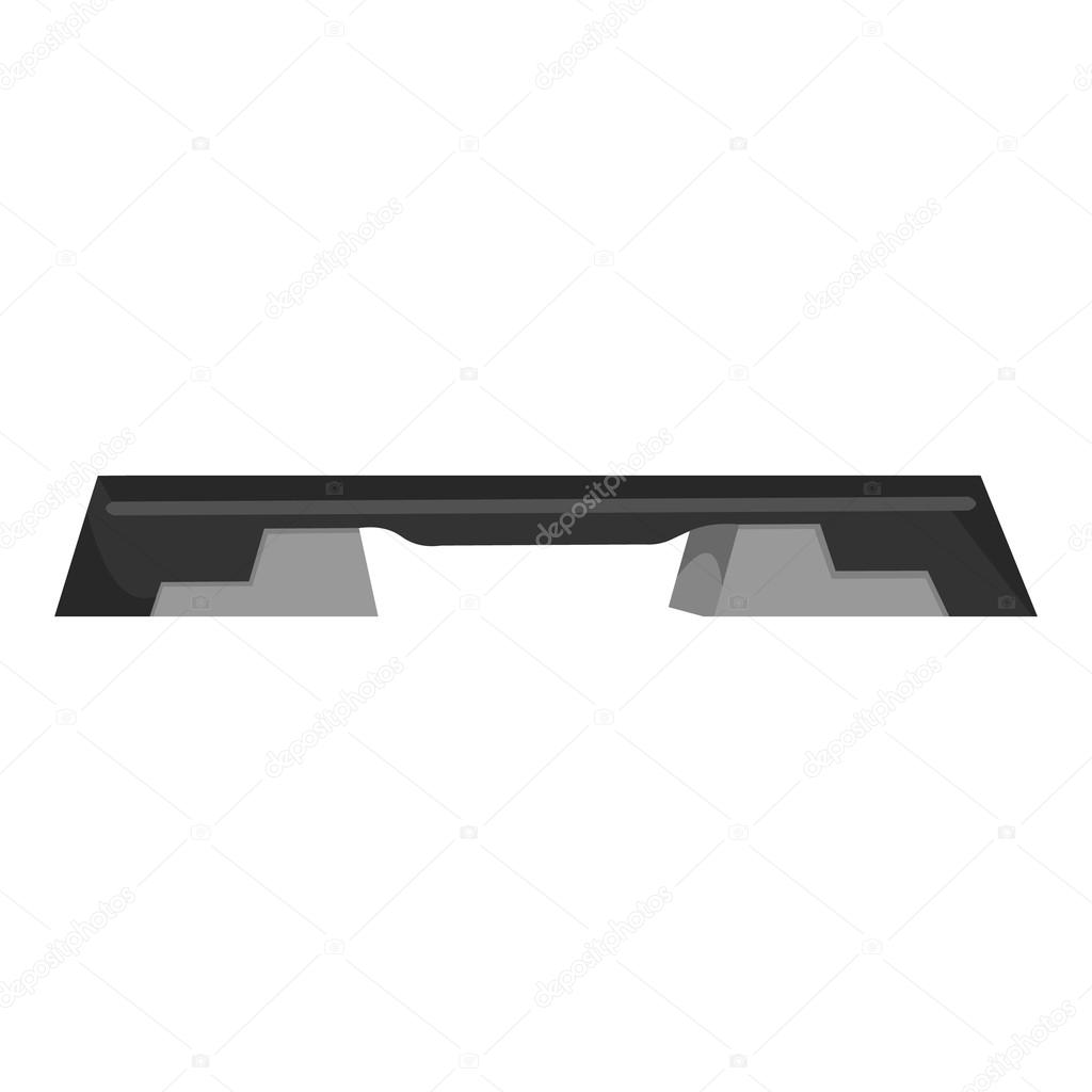 Fitness step board icon monochrome. Single sport icon from the big ...