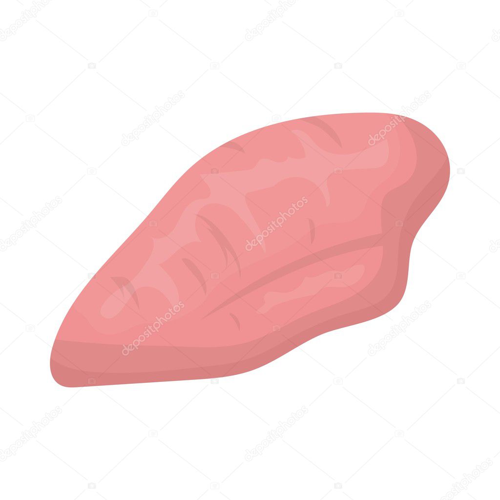 Icono de filete de pollo en estilo de dibujos animados aislado sobre ...