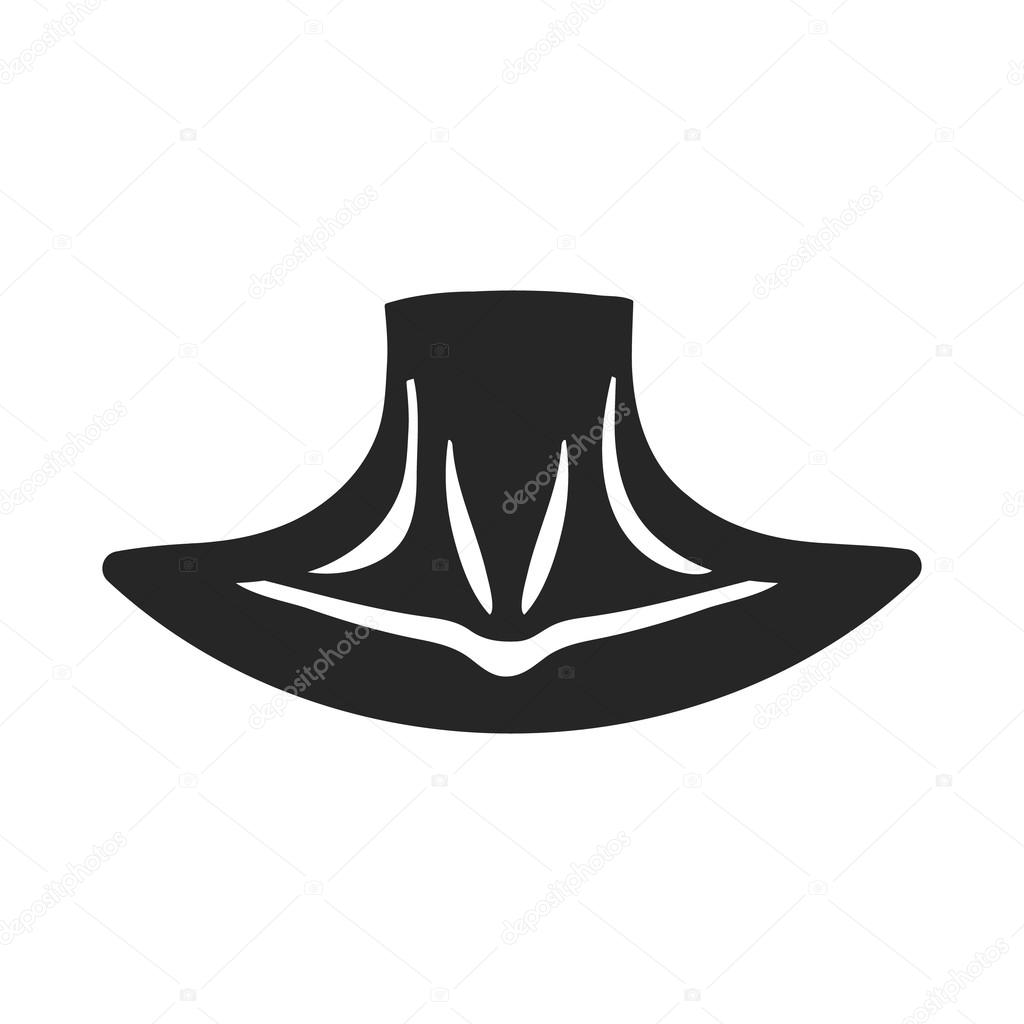 Neck icon in black style isolated on white background. Part of body ...