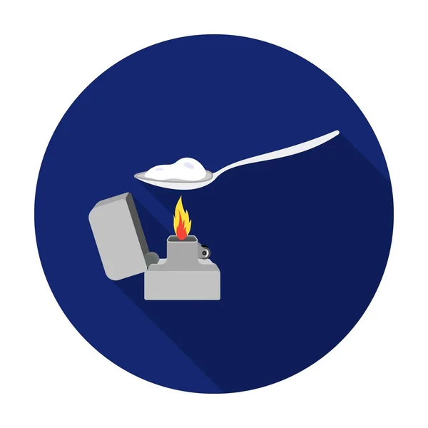 Heroin icon in monochrome style isolated on white background. Drugs ...