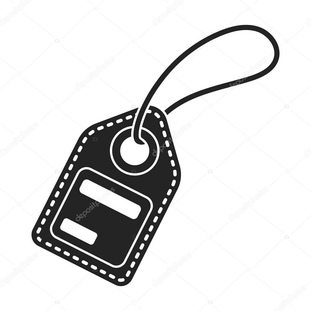 Label icon in black style isolated on white background. E-commerce ...