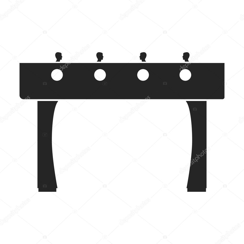 Icono de futbolín en estilo negro aislado sobre fondo blanco. Juegos de ...