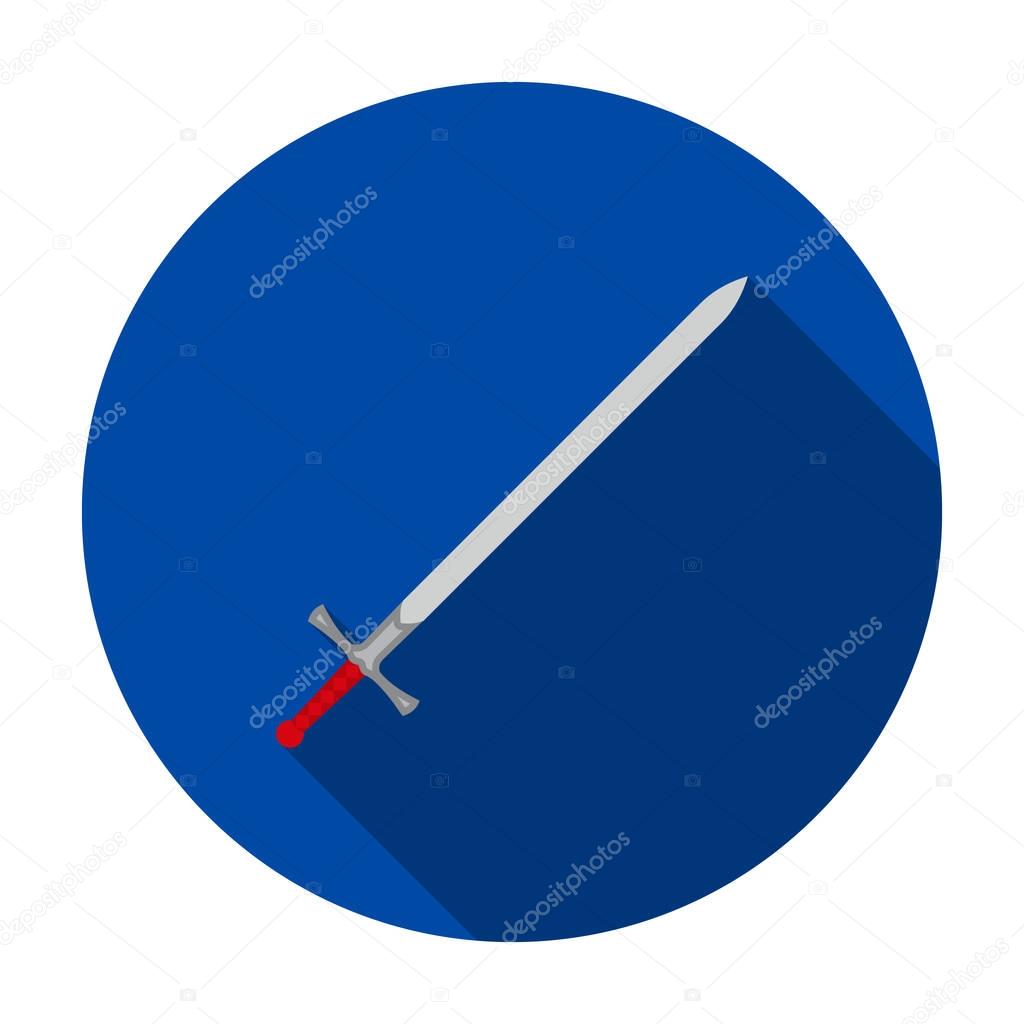 Two-handed sword icon in flat style isolated on white background ...
