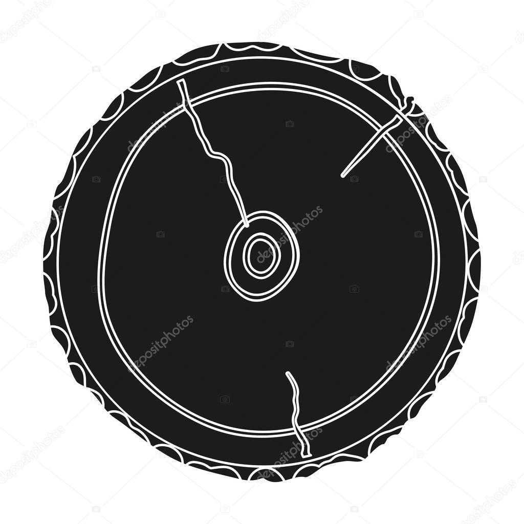 Icono de sección transversal en estilo negro aislado sobre fondo blanco ...