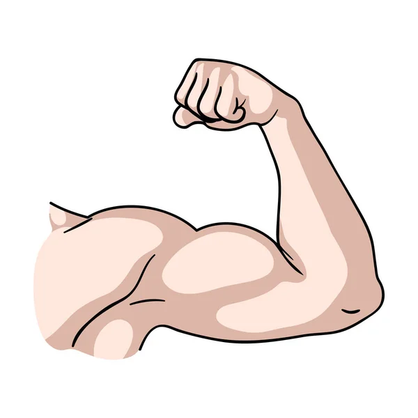 Icono de bíceps en estilo de dibujos animados aislado sobre fondo ...