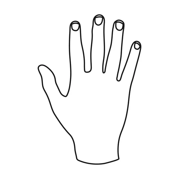 High five icon in outline style isolated on white background. Hand ...