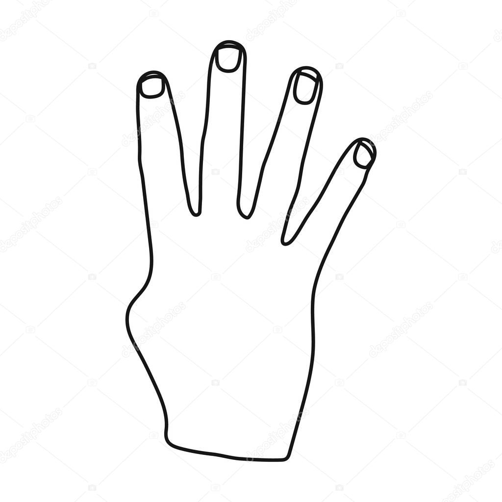 Icono de signo de rabia en estilo de contorno aislado sobre fondo ...