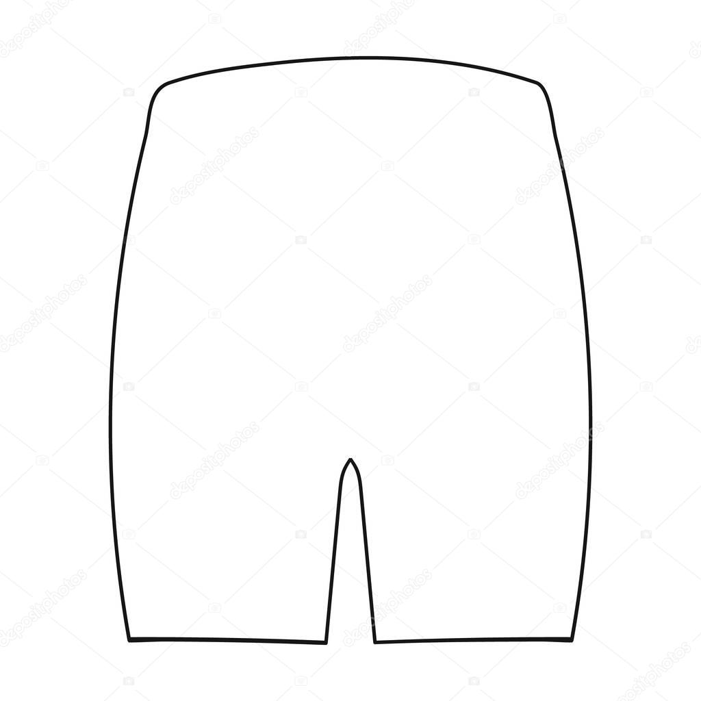 Buttocks icon in outline style isolated on white background. Part of ...