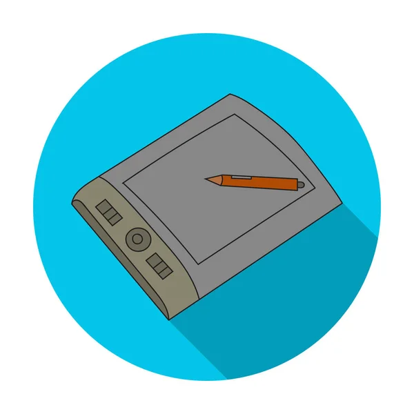 Drawing tablet icon in cartoon style isolated on white background ...