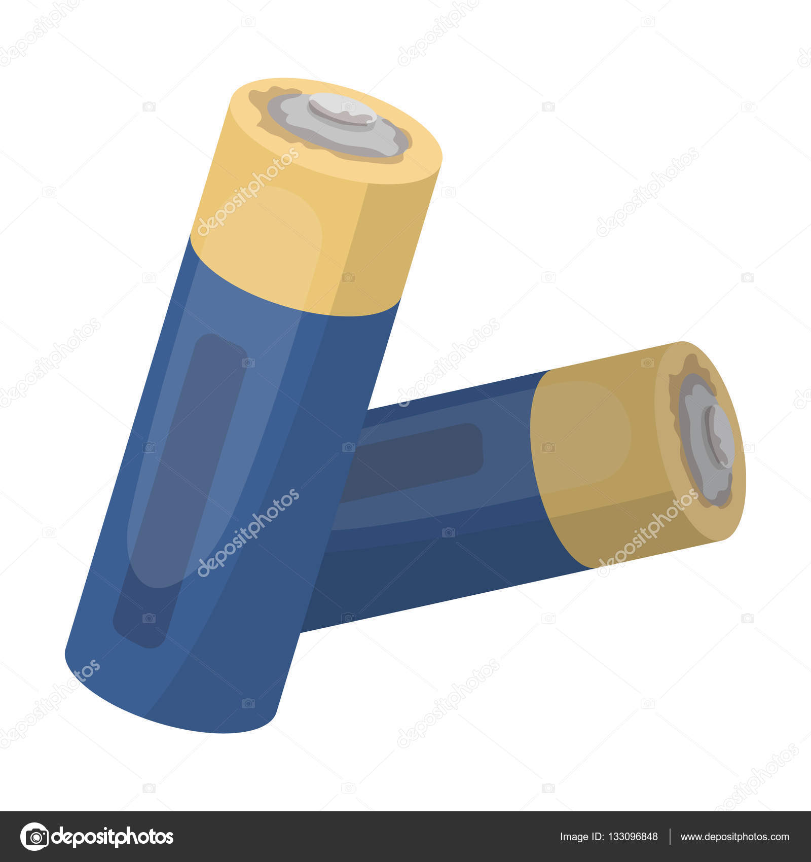 Used batteries icon in cartoon style isolated on white background ...