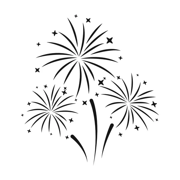 Colorful fireworks icon in cartoon style isolated on white background ...