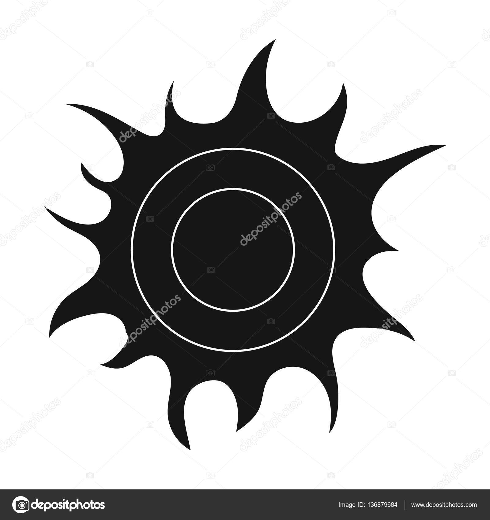 Sun icon in black style isolated on white background. Bio and ecology ...