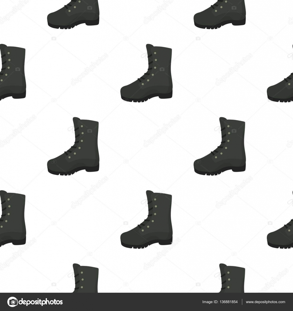 Combat boot icon in cartoon style isolated on white background. Hunting ...