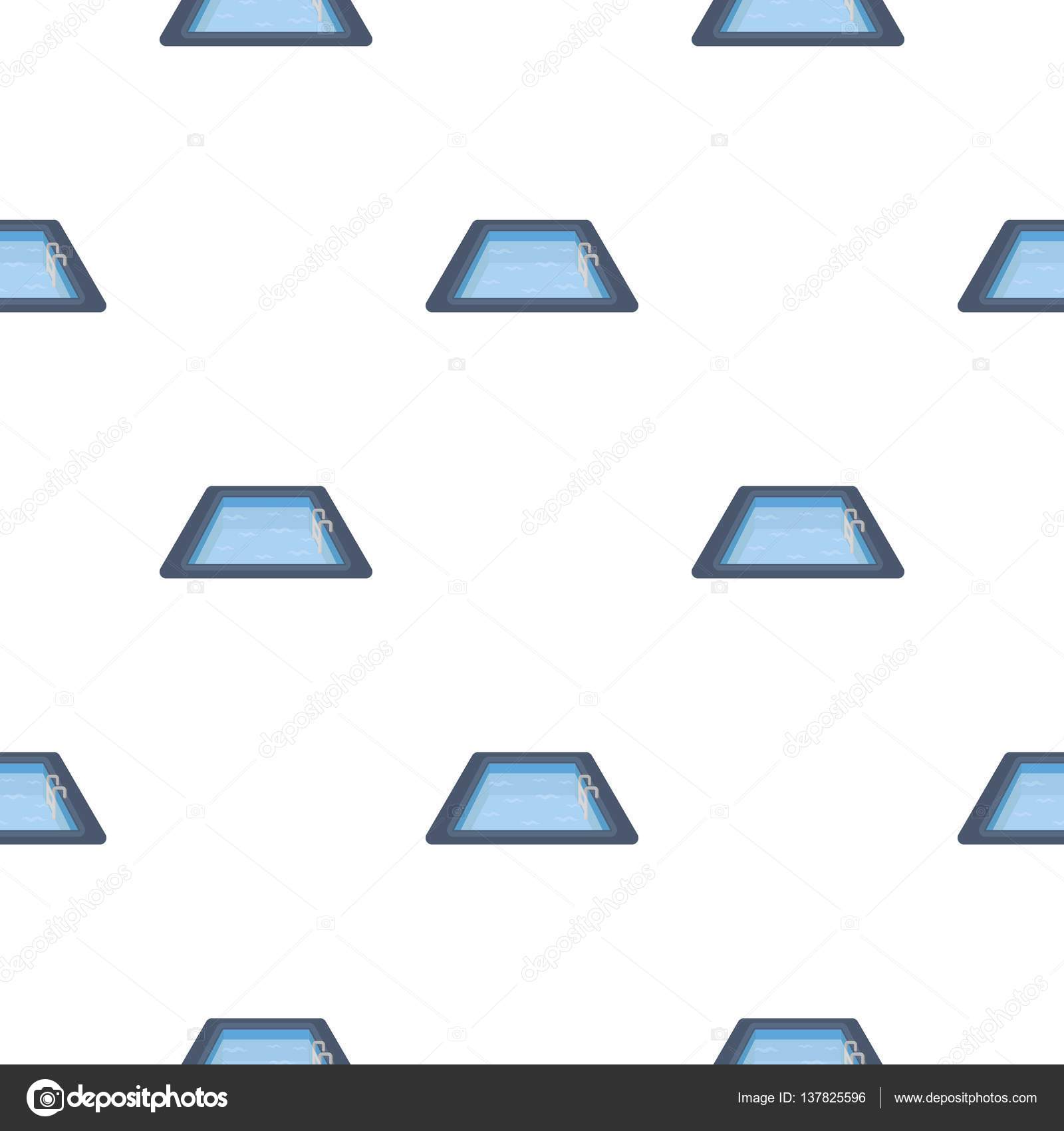 Swimming pool icon in cartoon style isolated on white background. Hotel ...