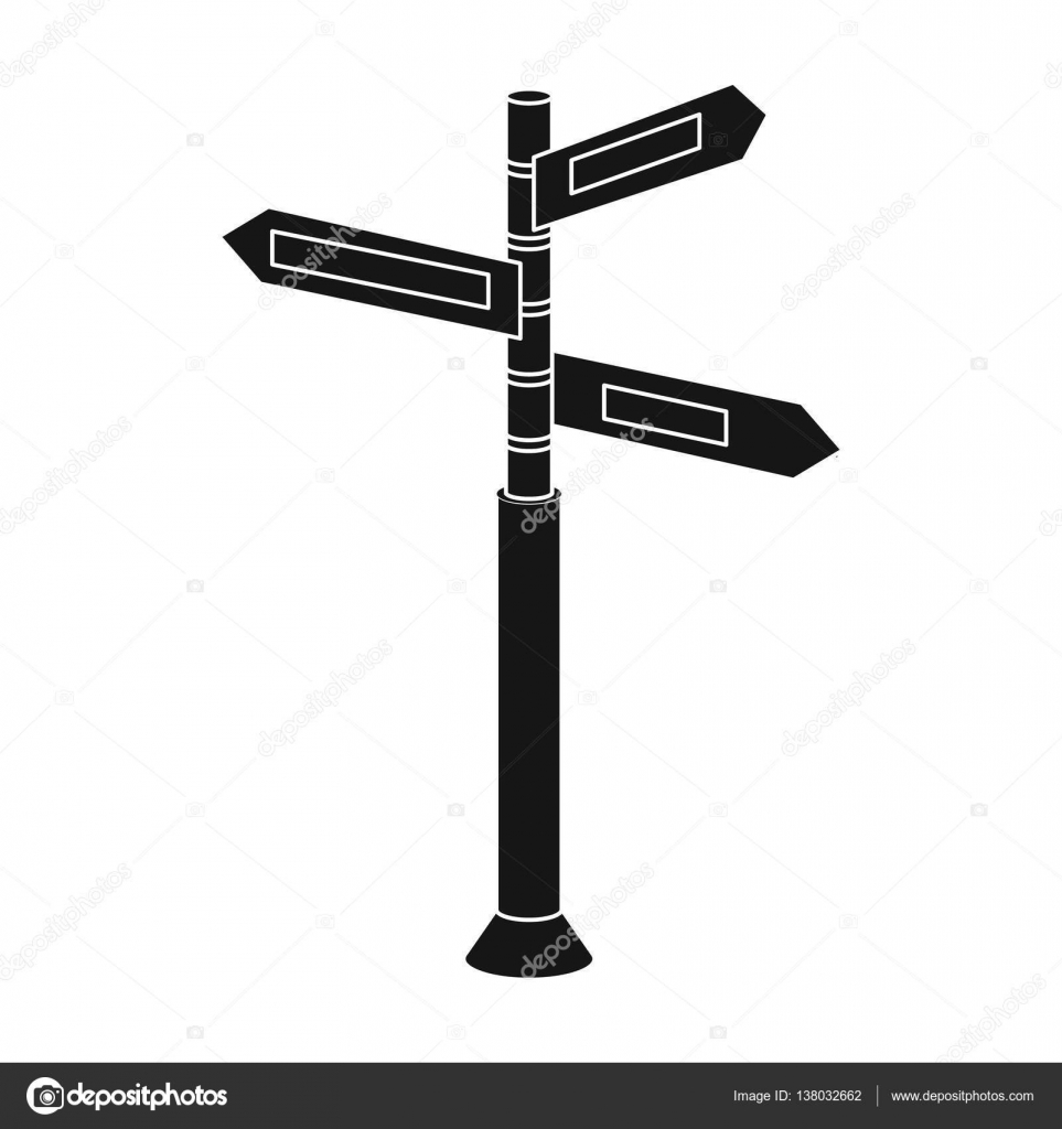 Crossroad sign icon in black style isolated on white background. Rest ...