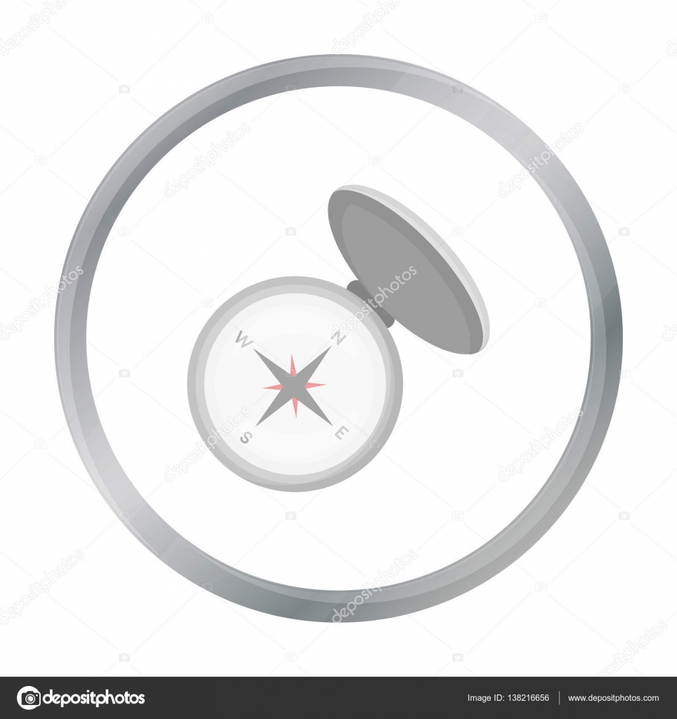 Compas icon in cartoon style isolated on white background. Hunting ...