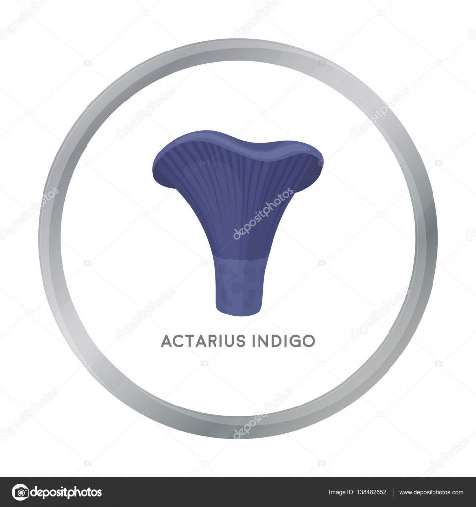 Actarius indigo icon in cartoon style isolated on white background ...