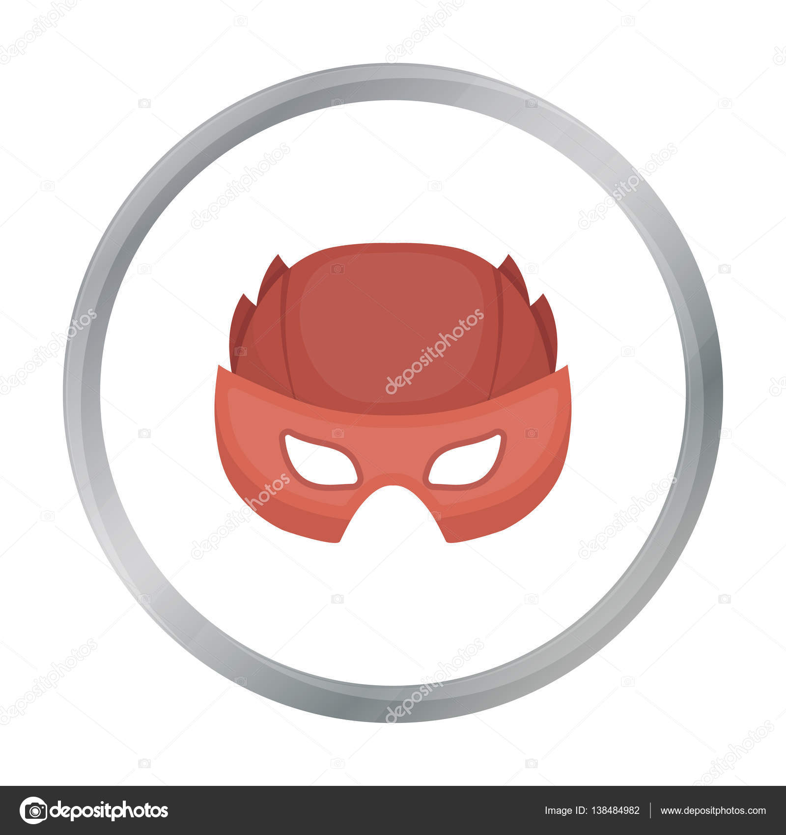 Full head mask icon in cartoon style isolated on white background ...