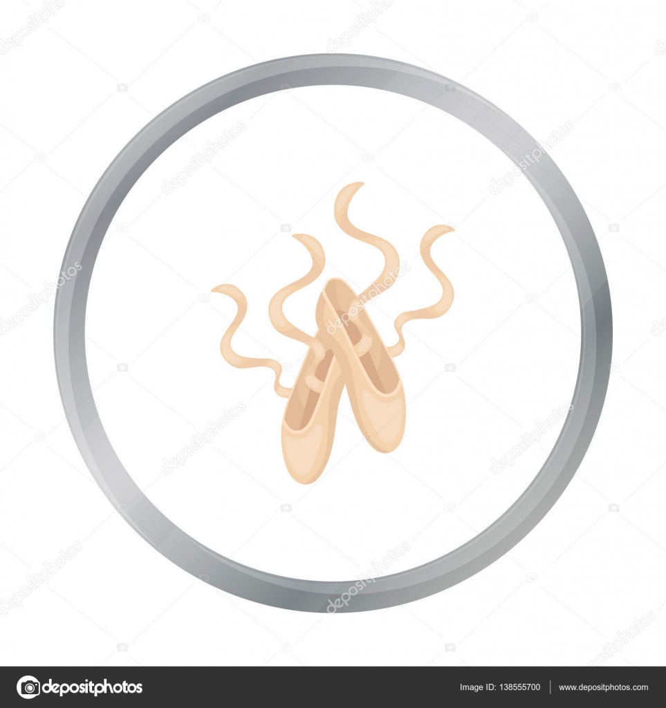 Pointe Shoes icon in cartoon style isolated on white background ...