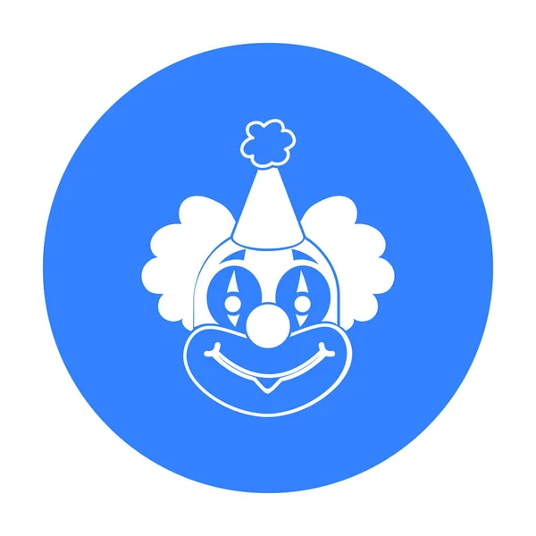 Clown icon in outline style isolated on white background. Circus symbol ...