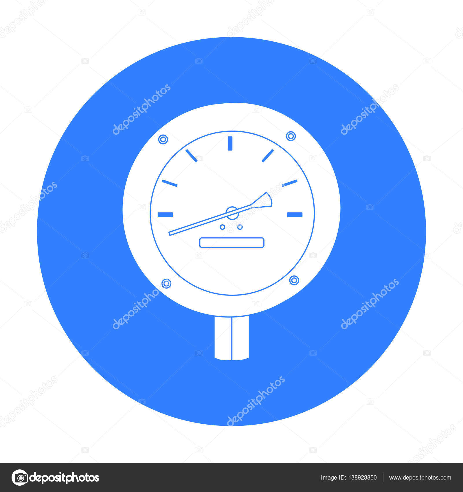 Oil manometer icon in black style isolated on white background. Oil ...