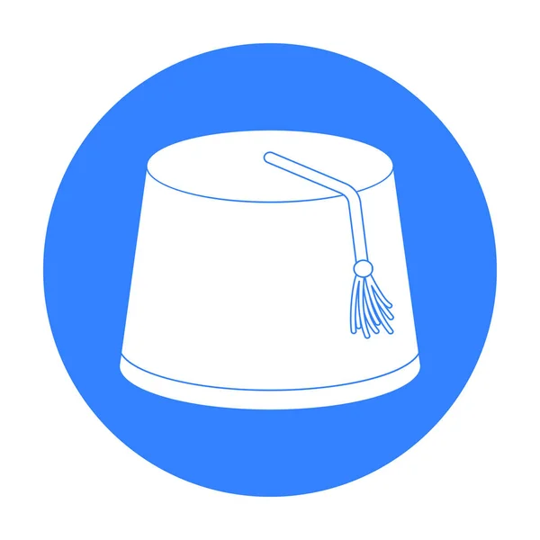 Fez icon in black style isolated on white background. Turkey symbol ...