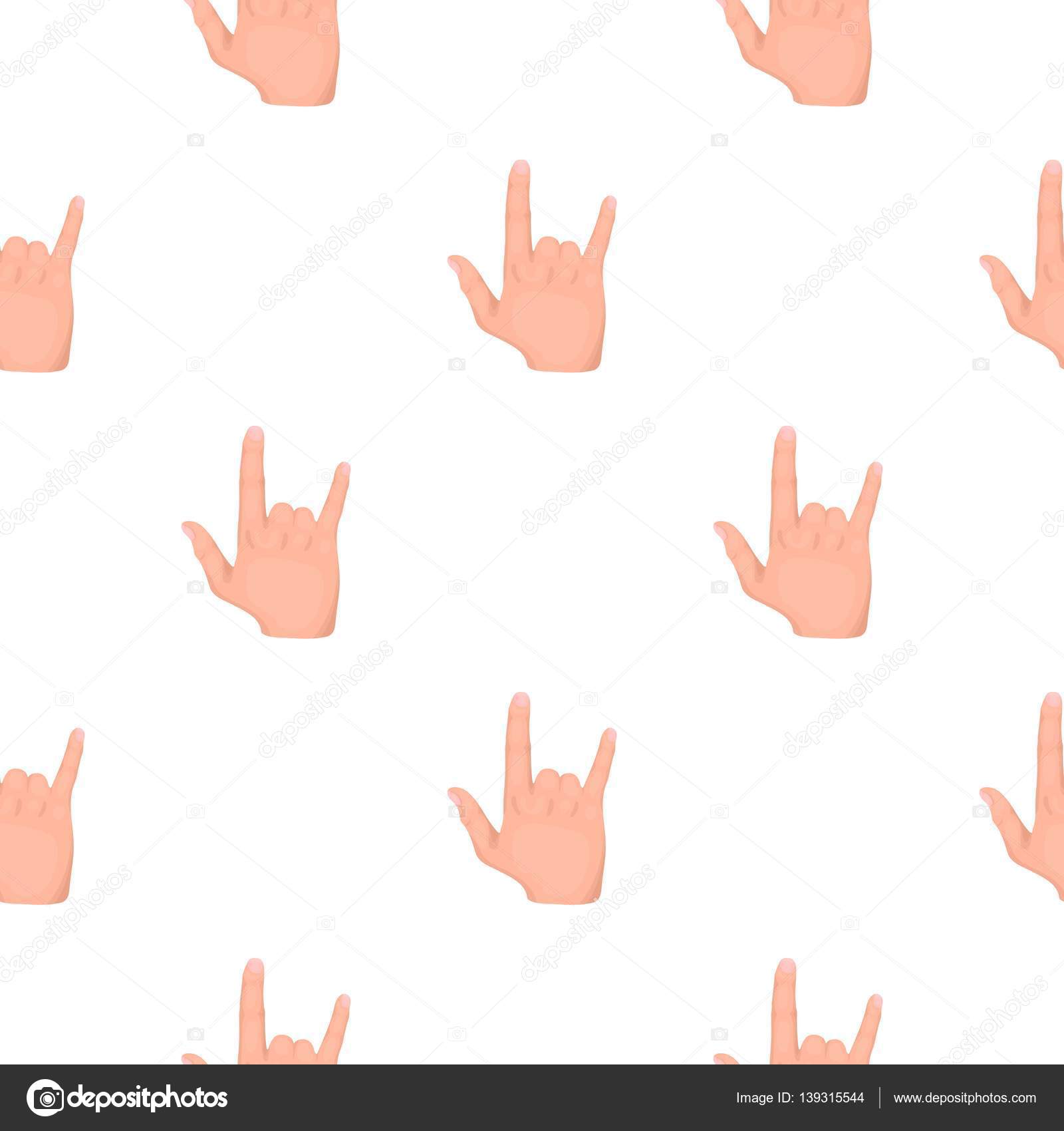 Icono de signo ILY en estilo de dibujos animados aislado sobre fondo ...