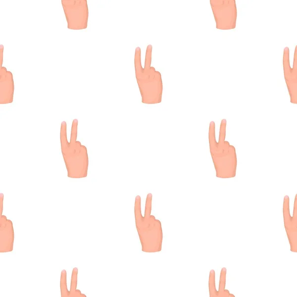 Rabia sign icon in cartoon style isolated on white background. Hand ...