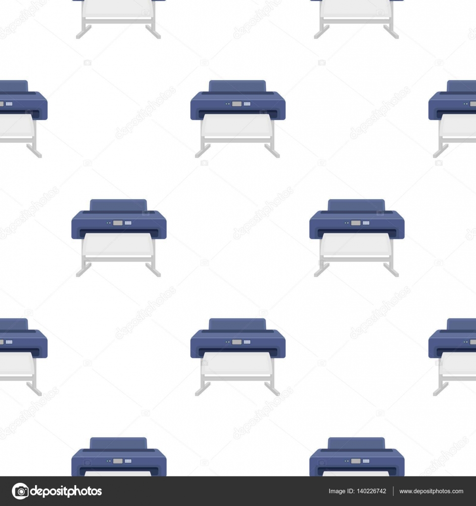 Large format printer icon in cartoon style isolated on white background ...