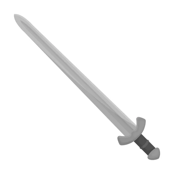 Two-handed sword icon in black style isolated on white background ...