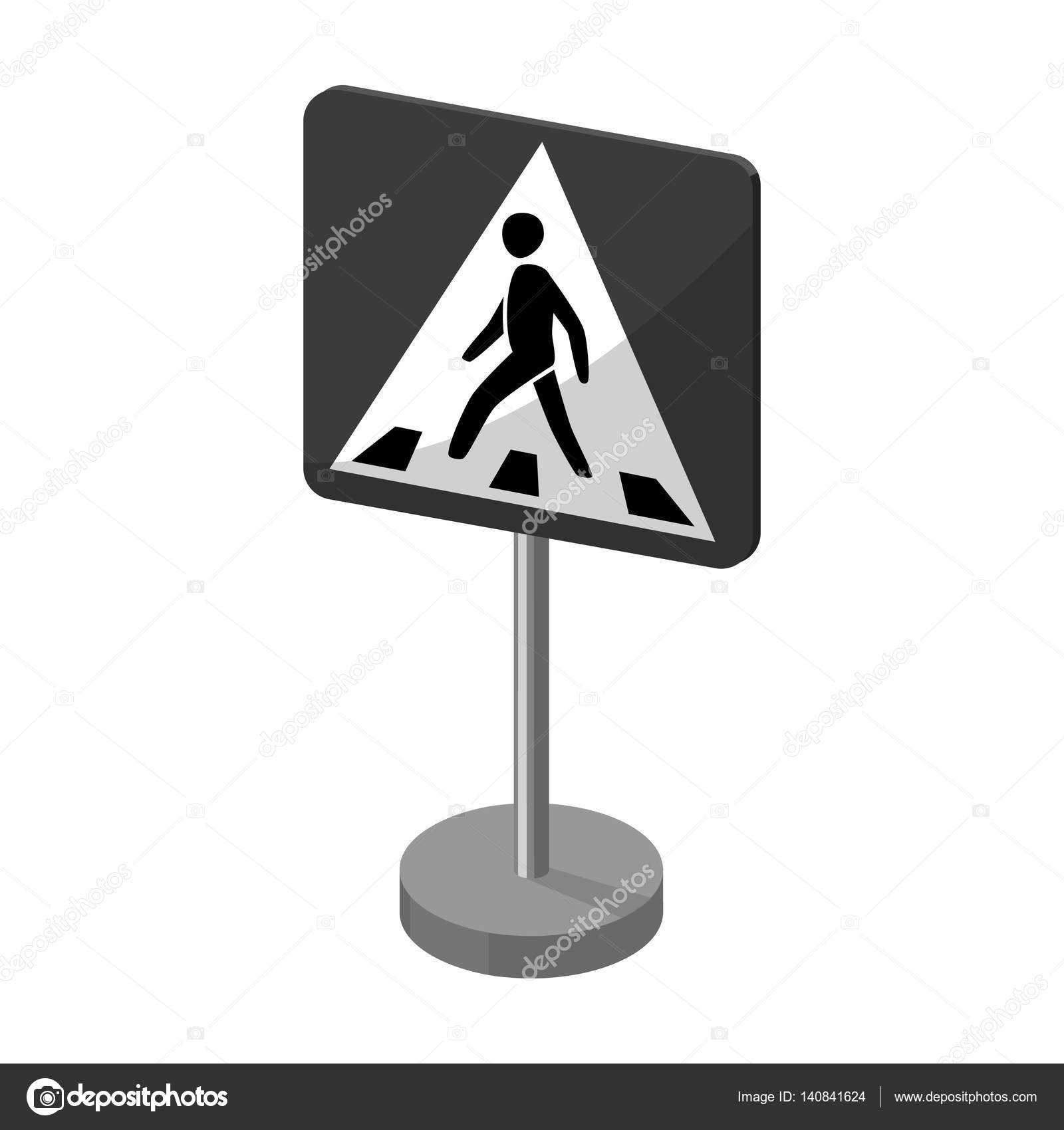 Information road signs icon in monochrome style isolated on white ...