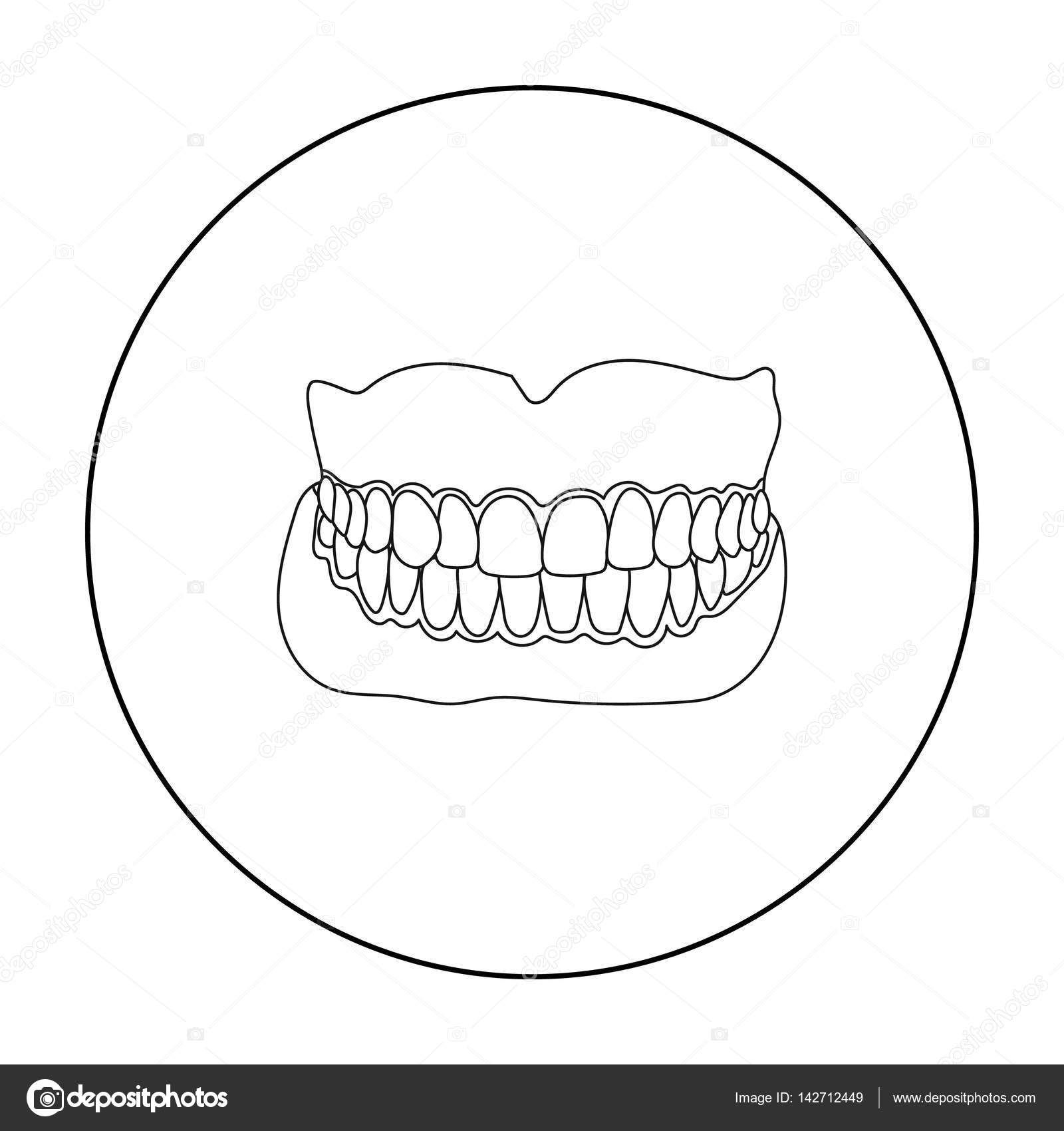 Jaw icon outline. Single medicine icon from the big medical, healthcare ...
