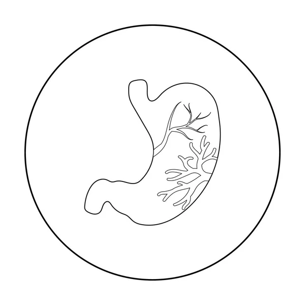 Pancreas icon in outline style isolated on white background. Organs ...