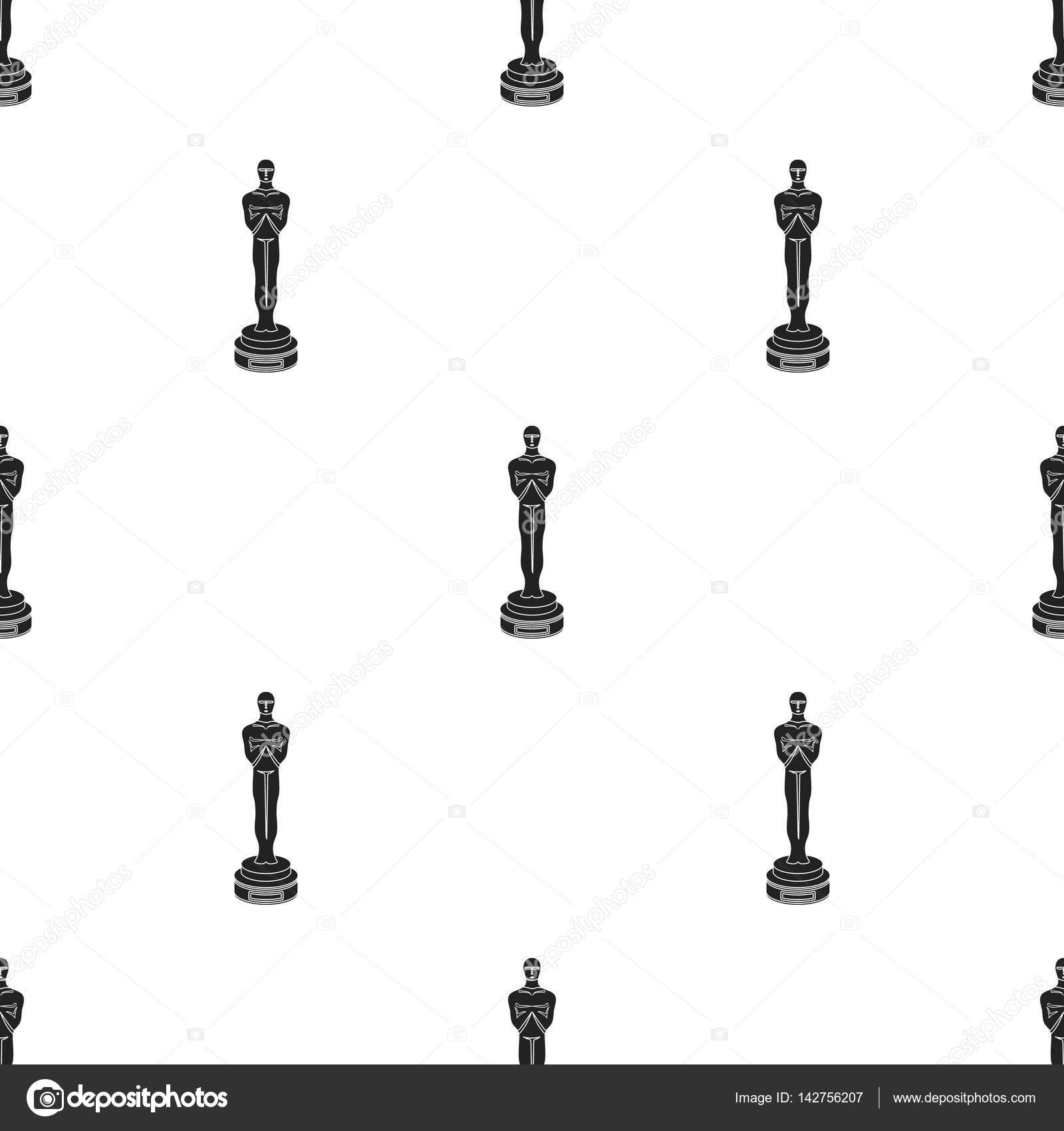 Academy award icon in black style isolated on white background. Films ...