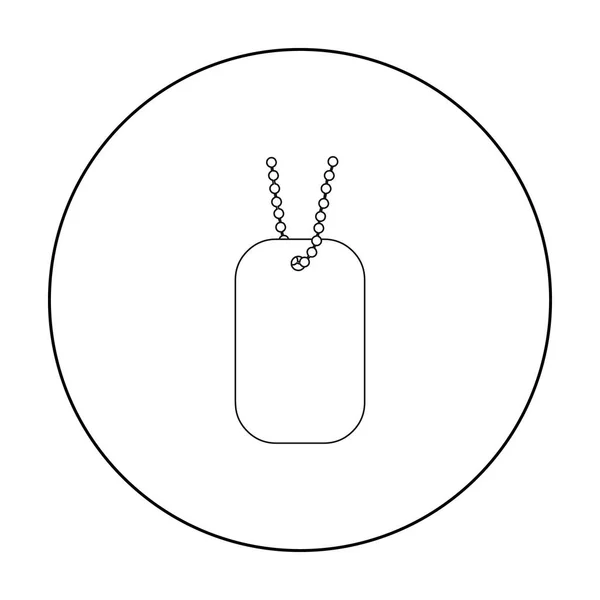 Military Dog Tags Outline