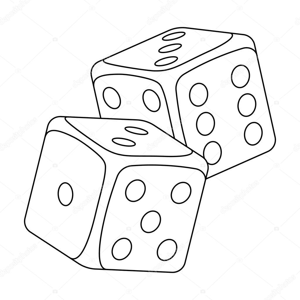 Dice Coloring Pages Sketch Coloring Page