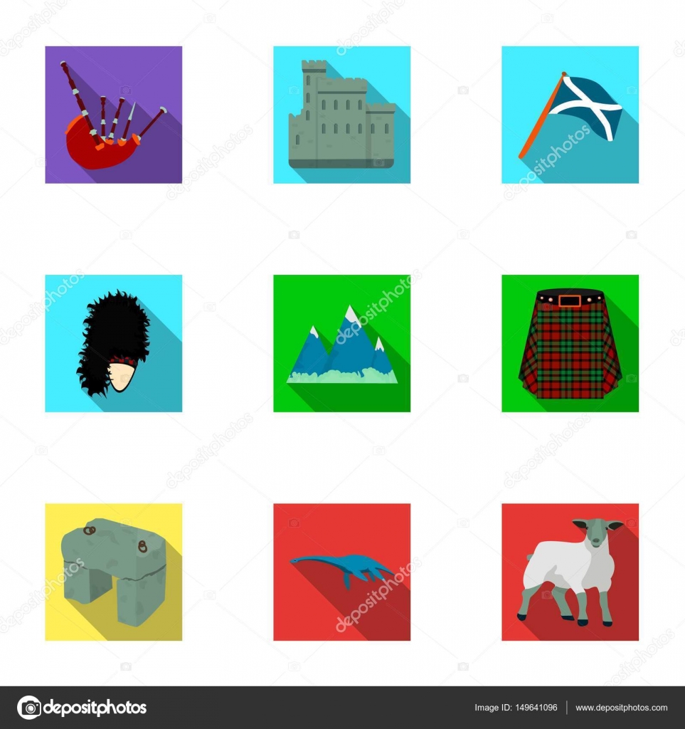 National symbols of Scotland. Scottish attractions. Scotland country ...