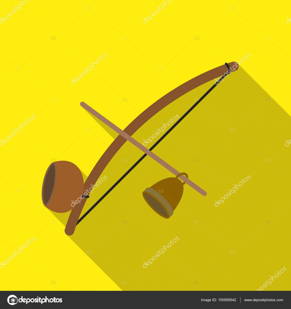 Berimbau icon in flate style isolated on white background. Brazil ...