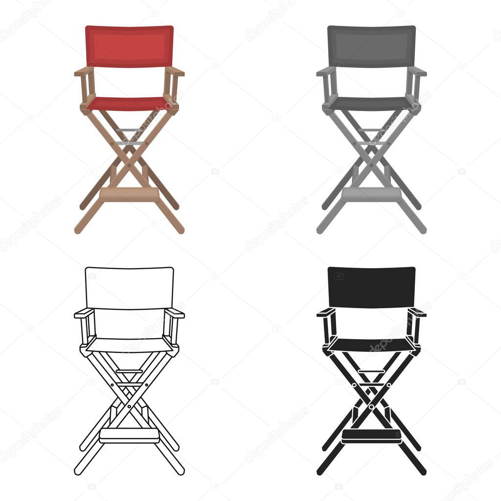 Icono de la silla de directores en estilo de dibujos animados aislados ...