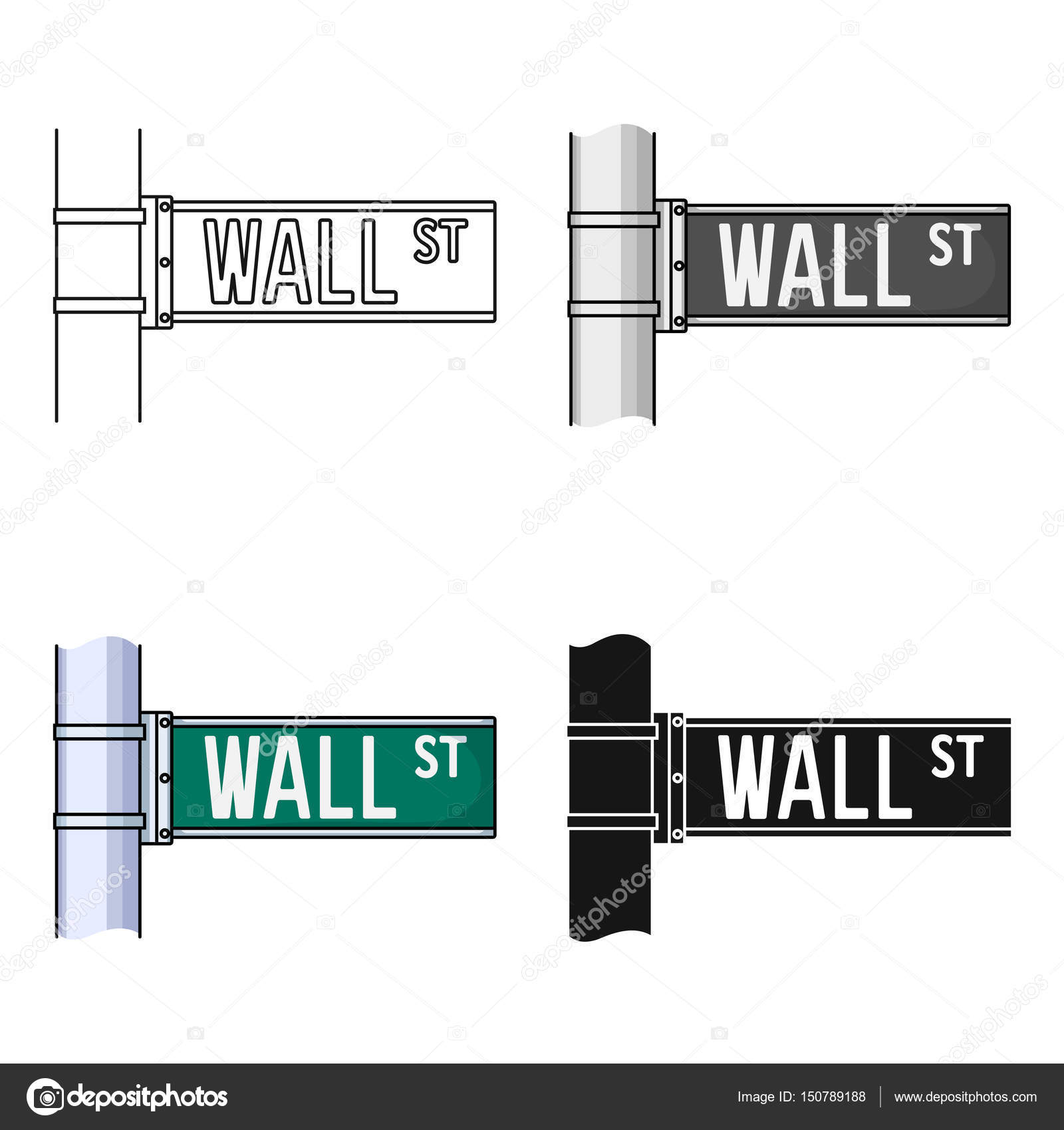 Wall Street Sign Vector