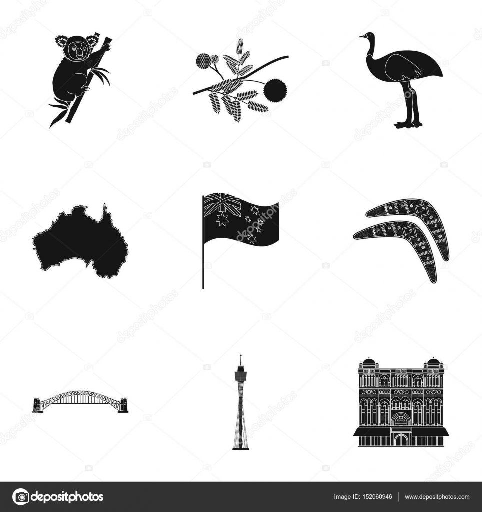 National symbols of australia. Web icon on Australia theme.Australia ...