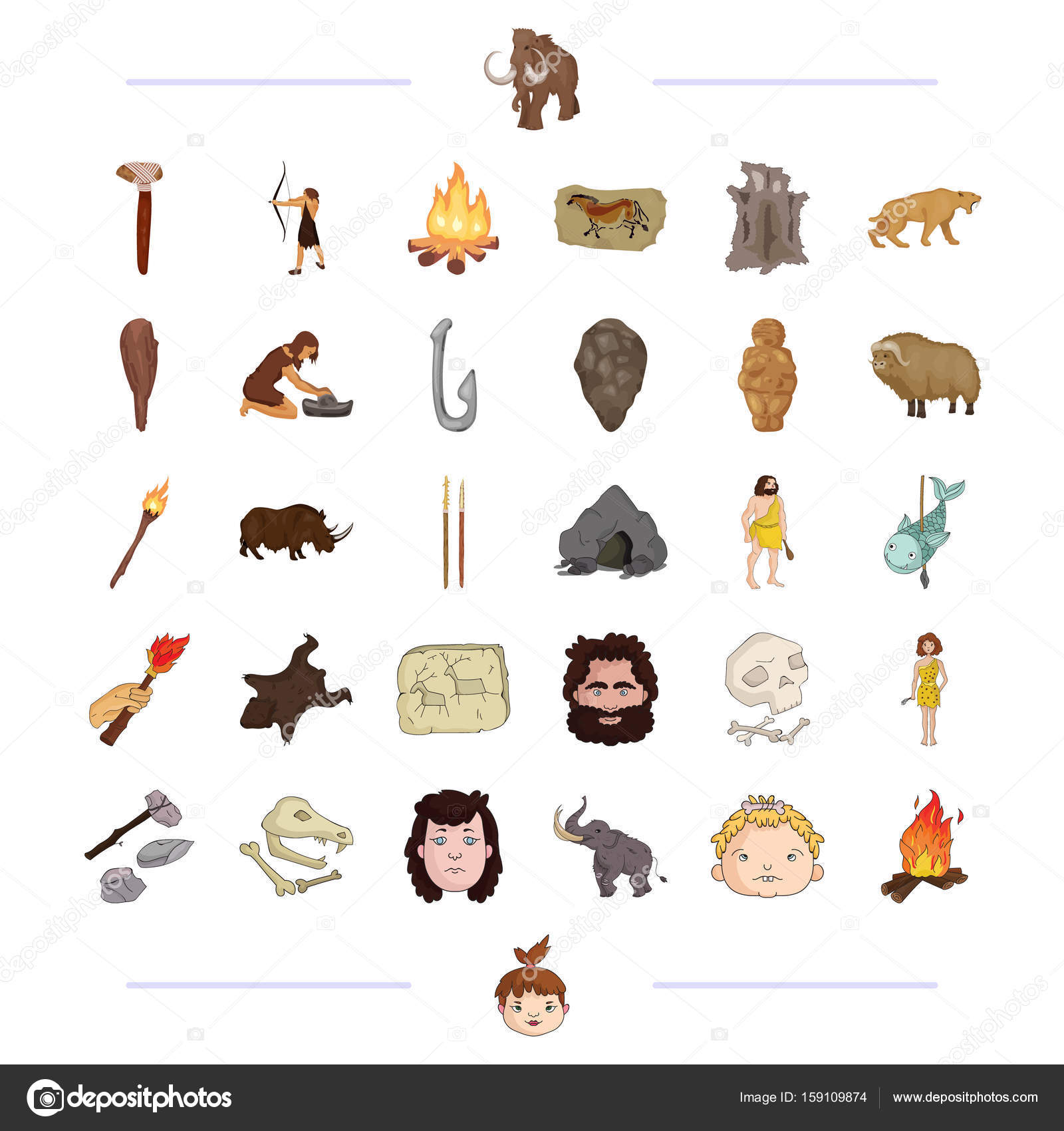 Printable Prehistoric Hunter Symbols