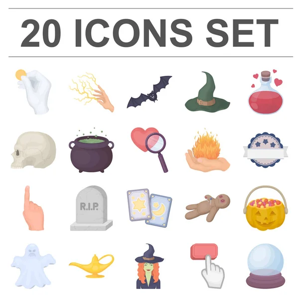 cartoon and white magic cartoon icons in set collection for design ...