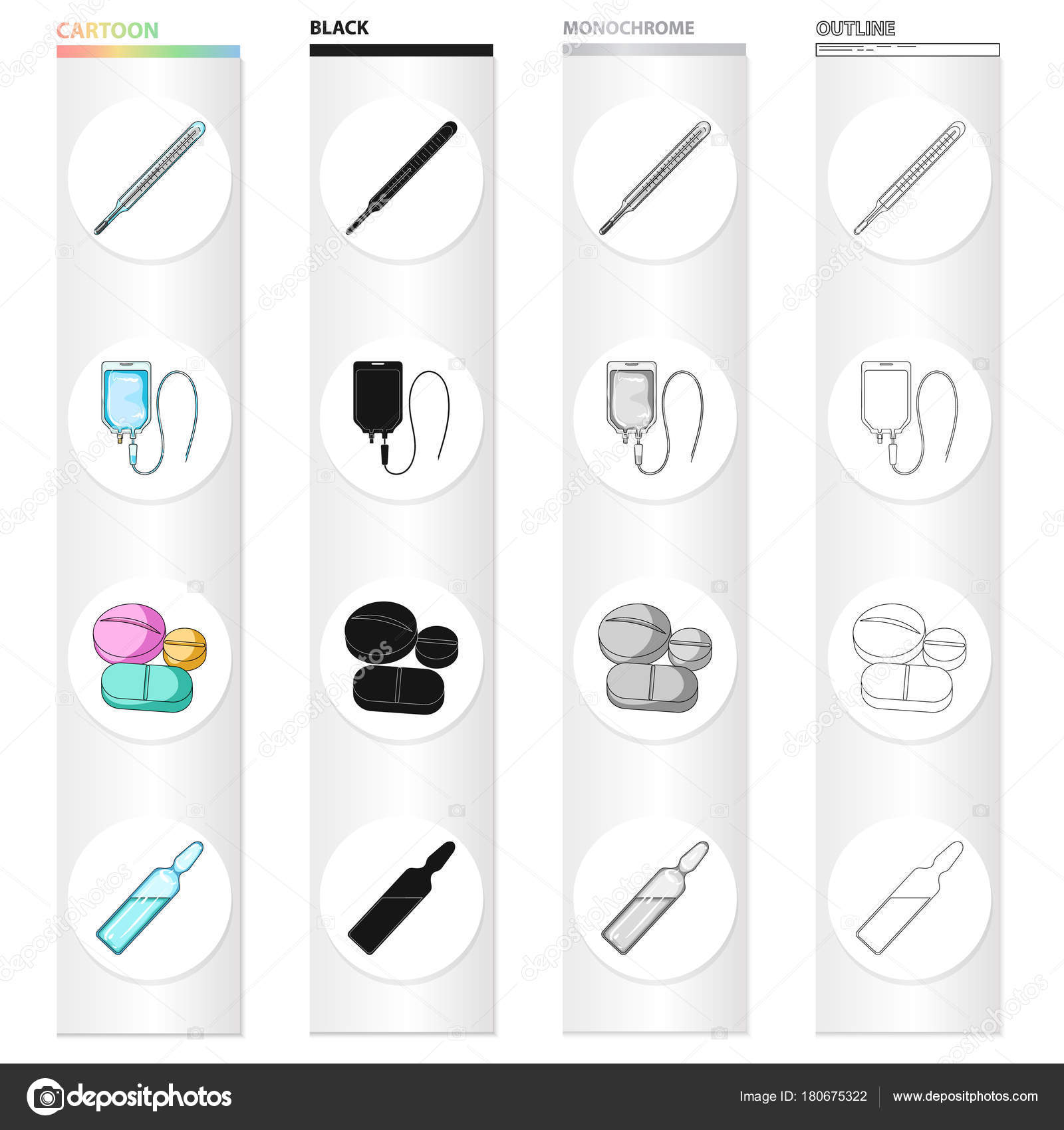 Thermometer, temperature, dropper, and other web icon in cartoon style ...