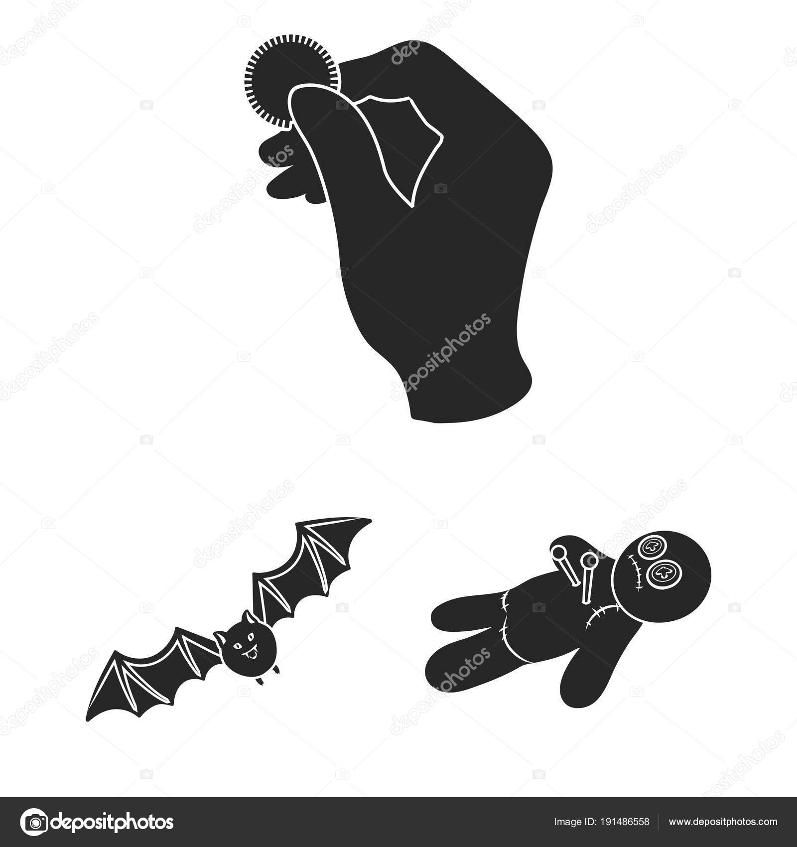 Black and white magic black icons in set collection for design ...