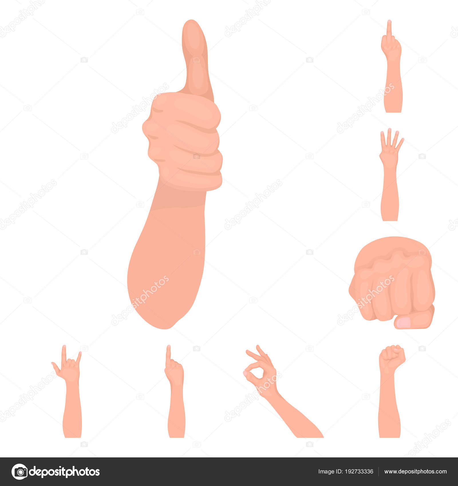 Les gestes et leur signification icônes de bande dessinée dans la ...