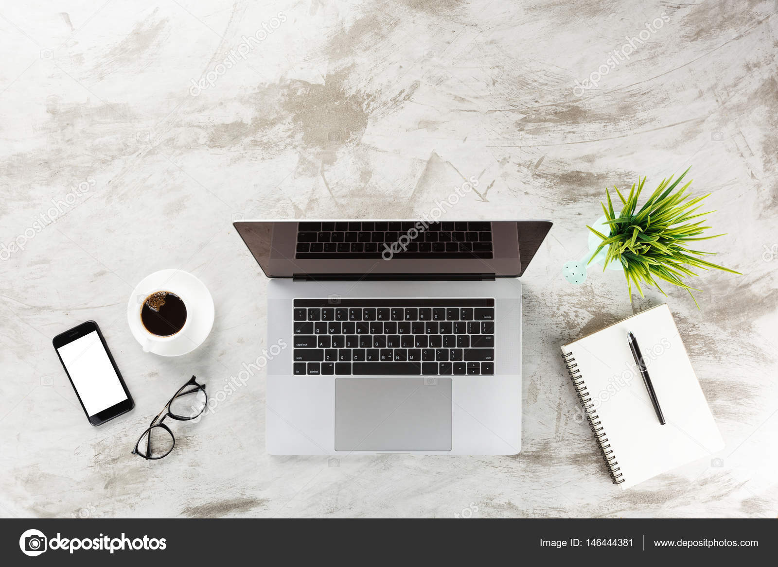 Computer Table Top View