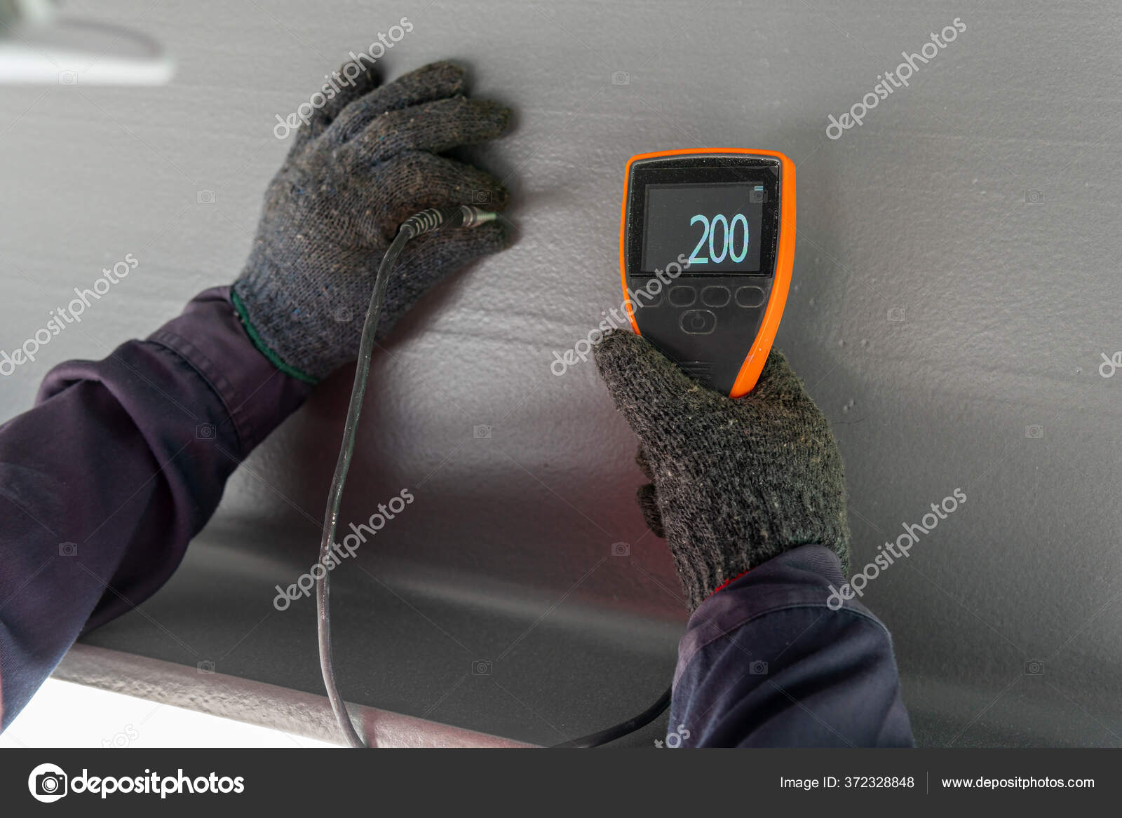 Measure Dry Film Thickness Dft Coating Thickness Gauge Painting Steel ...